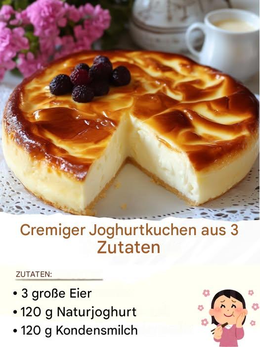 Joghurtkuchen Mit 500 G Joghurt 3 Zutaten